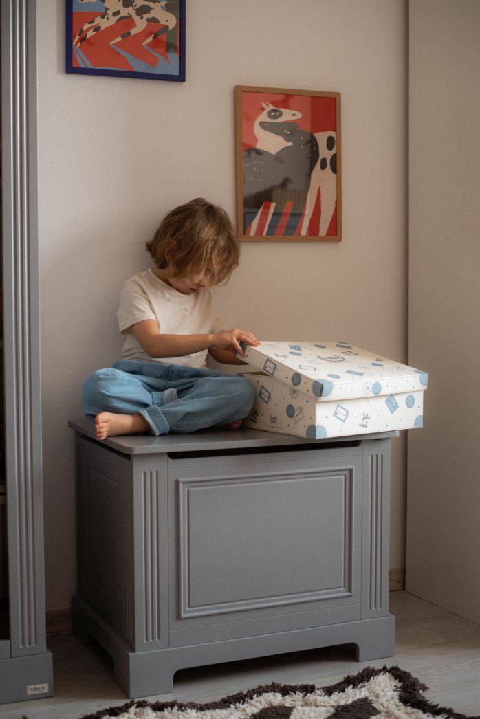 Ines neutral gray toy box – Nordic Mart